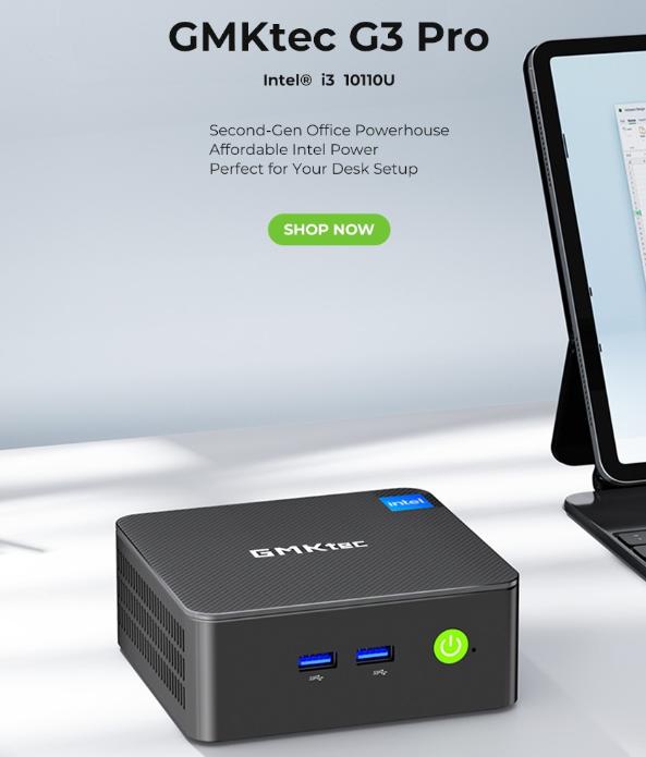 Jual Mini PC Office GMKtec G3 Pro Intel core i3 10110U 8/256GB SSD NVMe ...