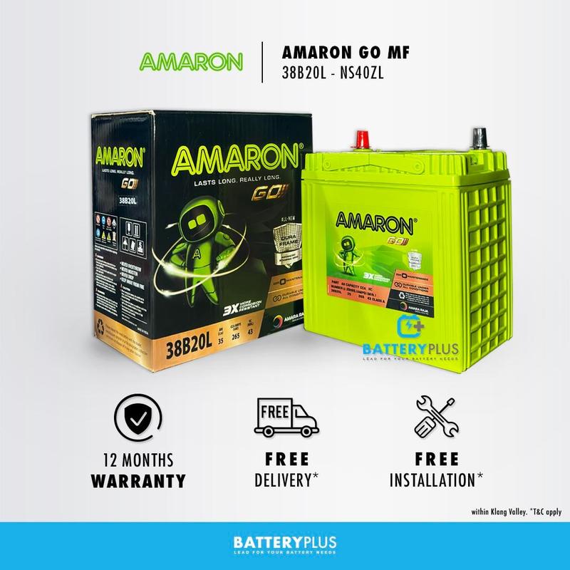 NS40ZL | 38B20L Amaron GO MF Car Battery Bateri Kereta for Perodua Myvi ...