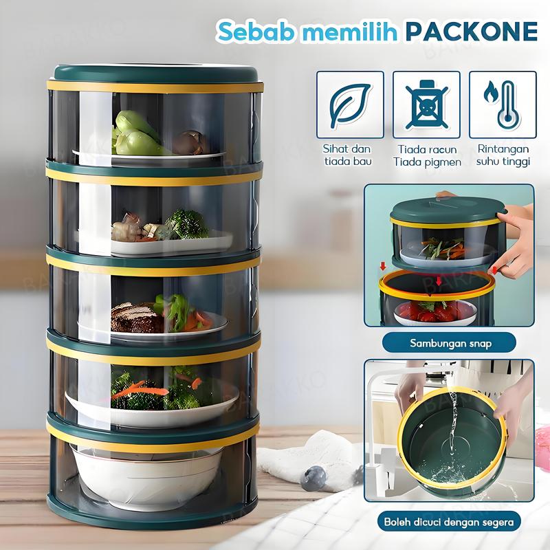【COD & FreeShipping】 Transparent Food Cover Stackable TudungSaji ...