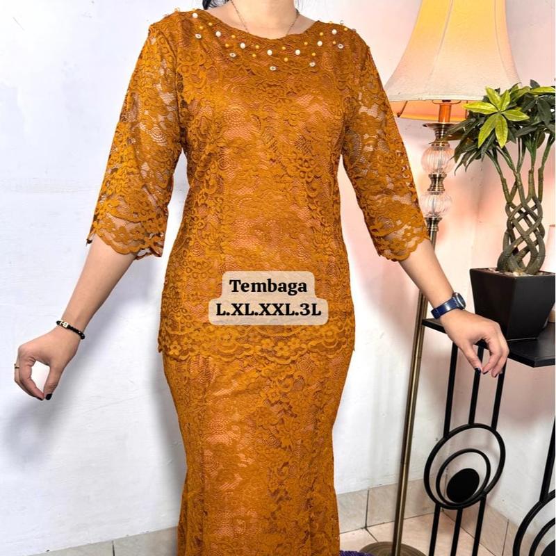 Stelan kebaya brokat premium/ Stelan rok panjang dan blus bahan - Shop ...