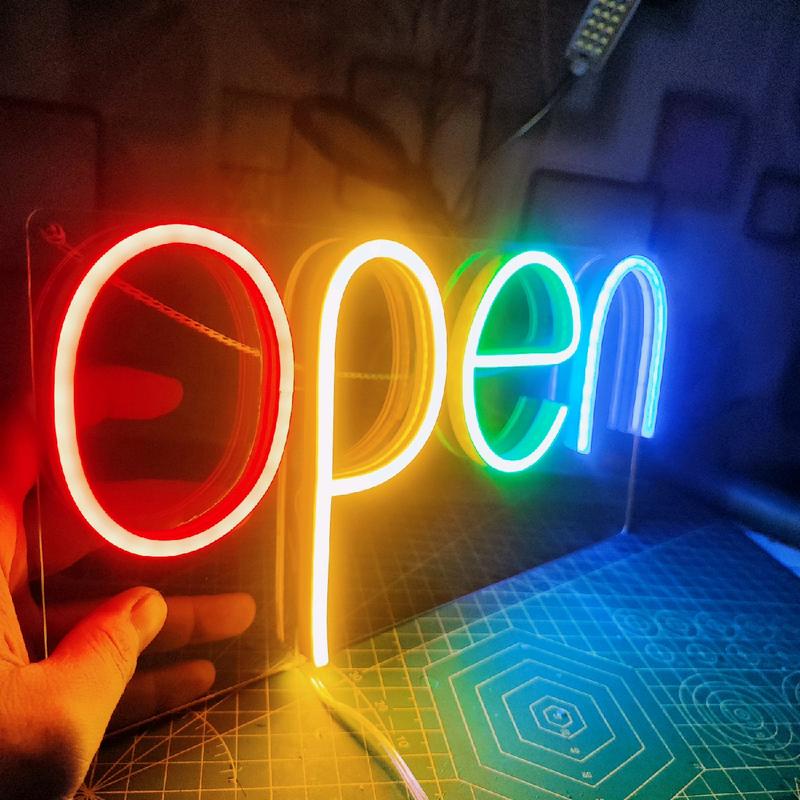 Neon Flex Tulisan Open Warna Warni Untuk Depan Toko dll - Shop | Tokopedia