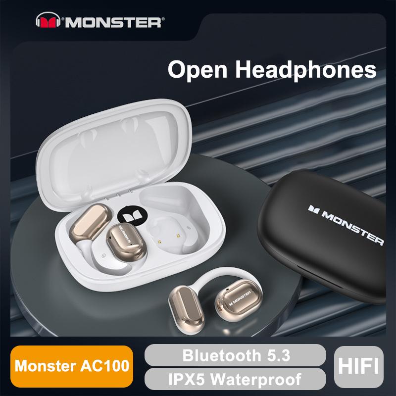 Monster Open Ear AC100 Wireless Bluetooth Earphones Bone Conduction ...
