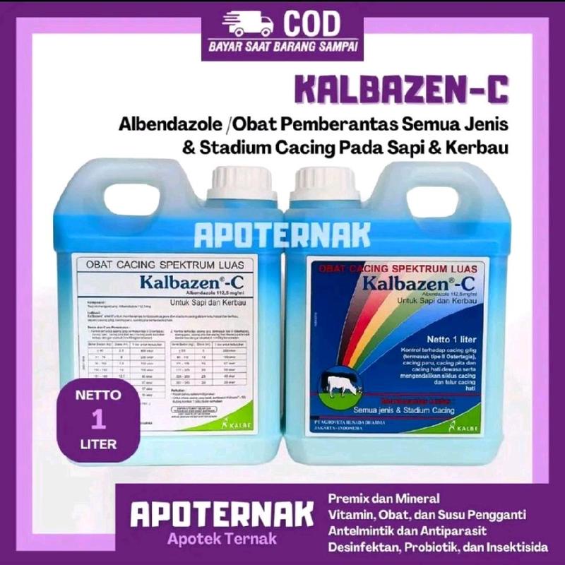 KALBAZEN C 1 Liter TRIPLE M - Obat Cacing Oral Ampuh Basmi Semua Jenis ...