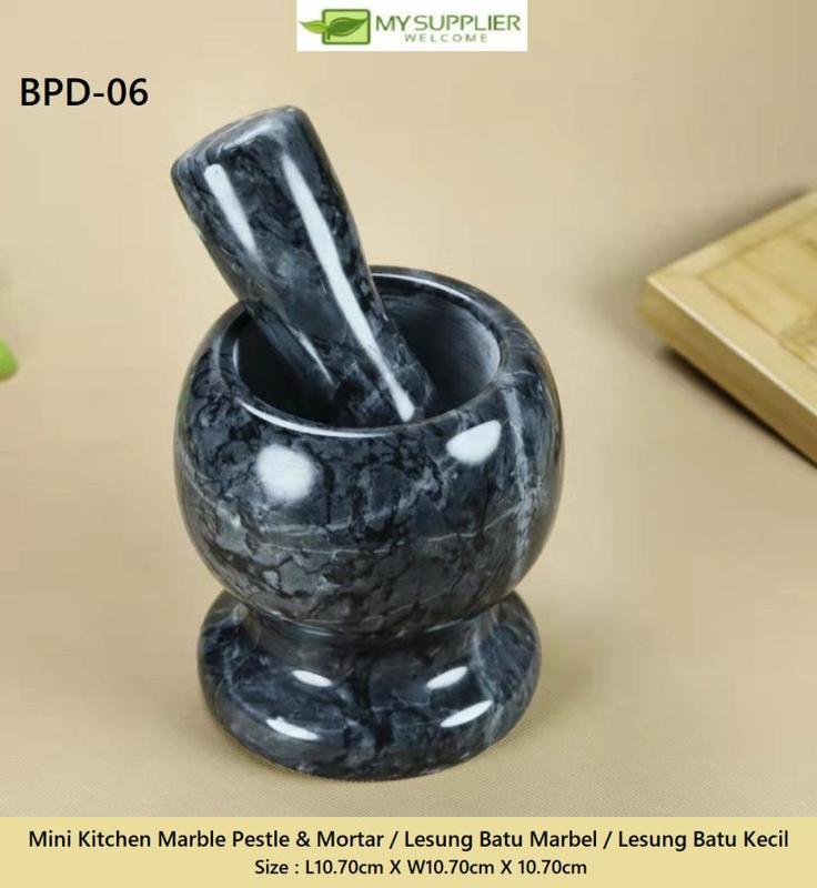 MYSupplier Mini Kitchen Marble Pestle & Mortar Lesung Batu Marbel ...