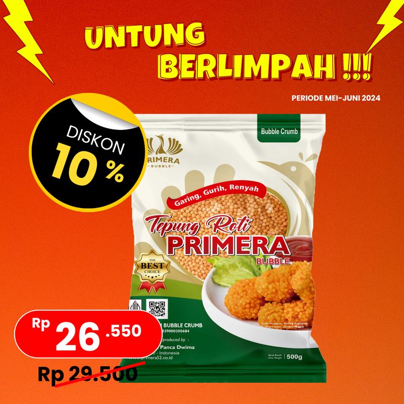 UNTUNG BERLIMPAH! Primera Bubble Crumb Orange 500g Food Masakan - Shop ...