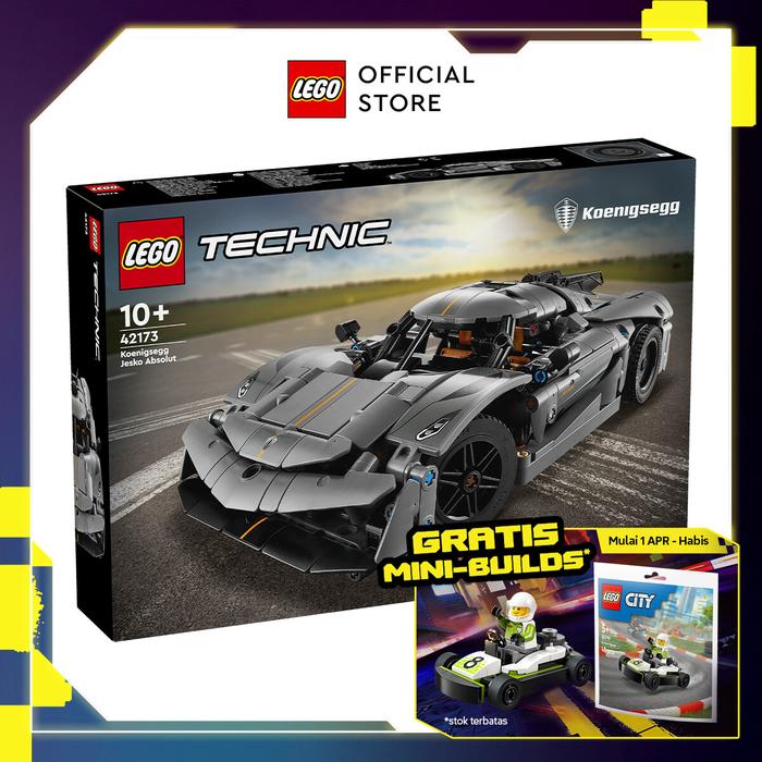 Promo LEGO Technic 42173 Koenigsegg Jesko Absolut Grey Hypercar (801 ...