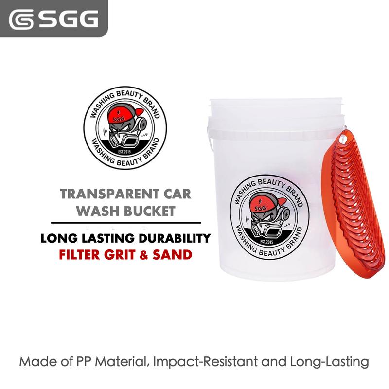 SGG Transparent Car Wash Bucket 20L - Bahan PP Tahan Guncangan ...
