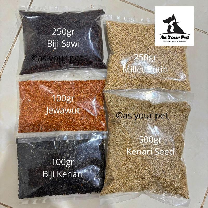 As Your Pet Bijian 1 Paket Campuran pakan Kenari harian otek milet ...