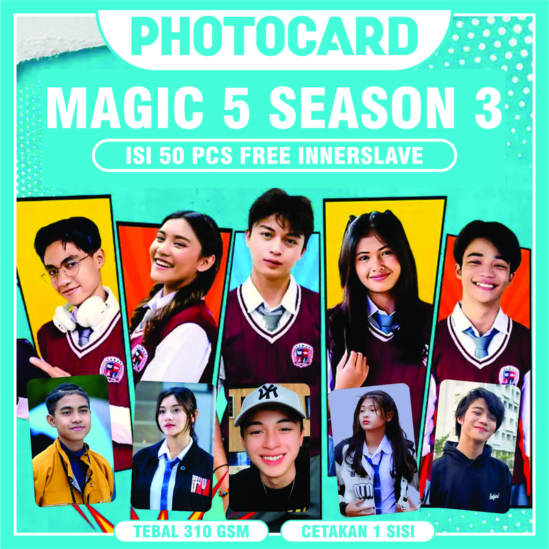 Photocard Magic 5 Semua Anggota 50 Pcs + Innerslave + Stiker COD Foto ...