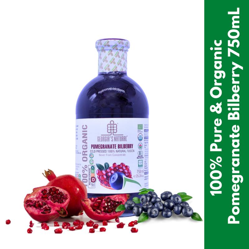 Georgia's Natural Pomegranate Bilberry Juice (100% Pure & Organic ...