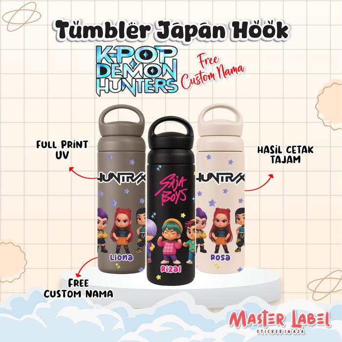 Promo Tumbler Full Print K-POP DEMON HUNTER Tumblr Custom Nama Tumblr ...
