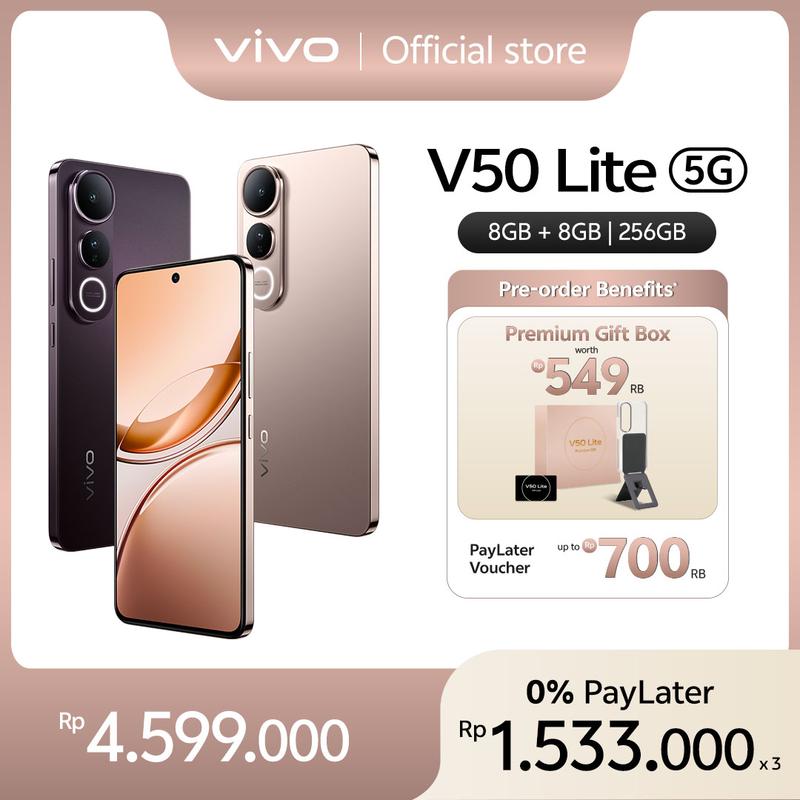 [FREE GIFT BOX] vivo V50 Lite 5G (8/256) Borderless Immersiv - Shop | Tokopedia