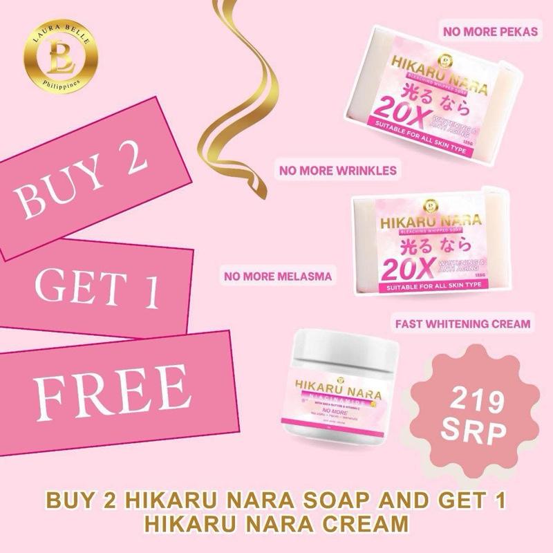 BUY2 HIKARU NARA SOAP GET FREE HIKARU NARA CREAM Body Care Skin ...