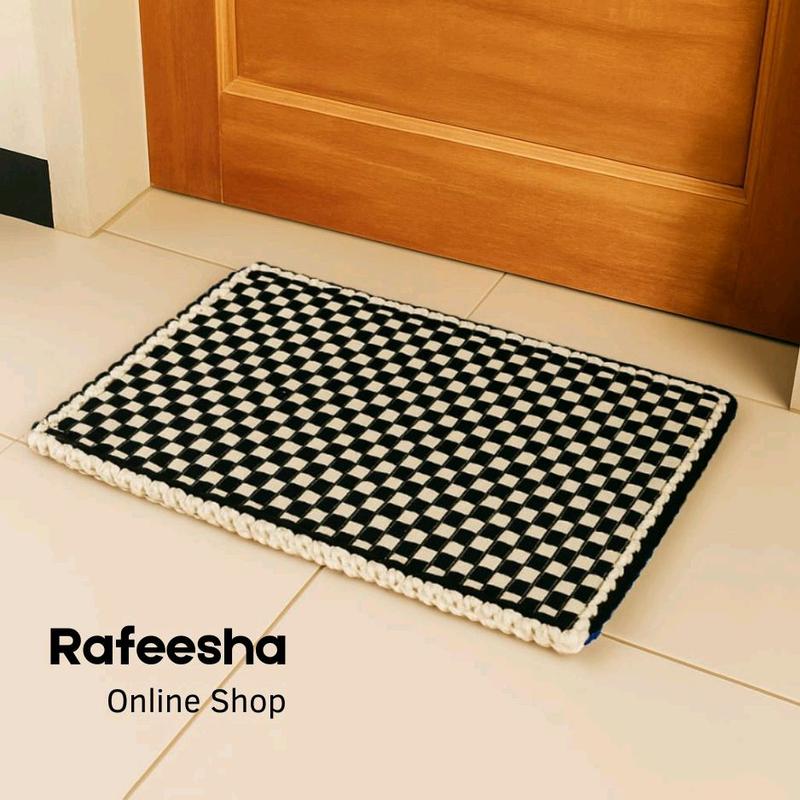 Rafeesha Keset Anyam Kain Perca Tebal Premium 30x53cm Anti Slip Motif ...