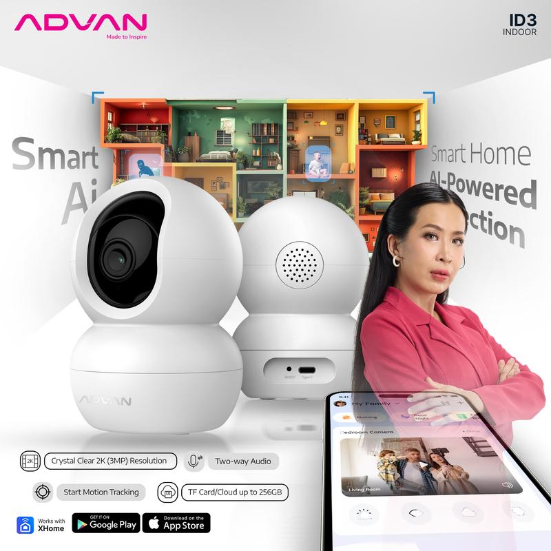 [Exclusive Mami Louisse] ADVAN Smart IP Camera ID3 CCTV 3MP 2K - Shop | Tokopedia