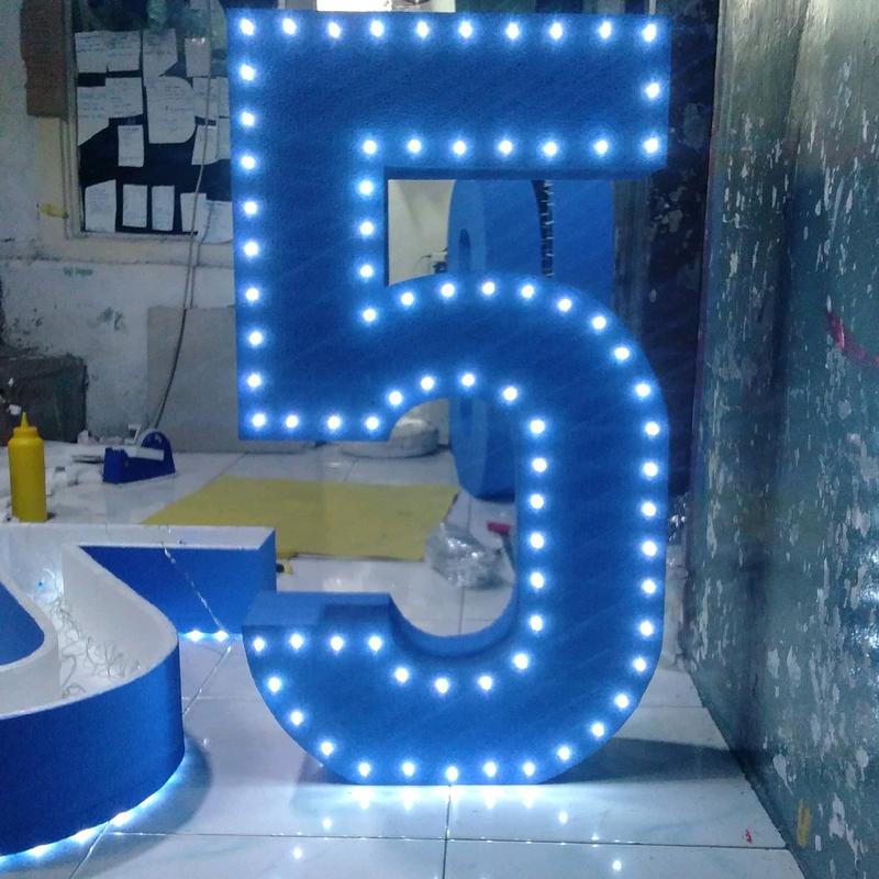 angka dan huruf standing LED - Shop | Tokopedia