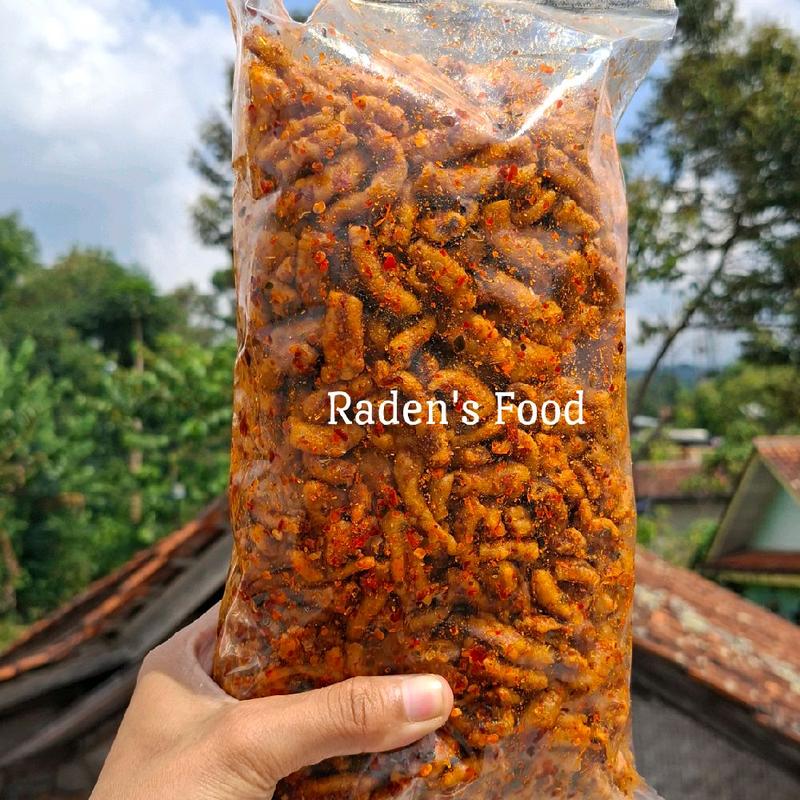 Usus krispi pedas daun jeruk Kemasan 1kg Snacks Food Cemilan Kering ...