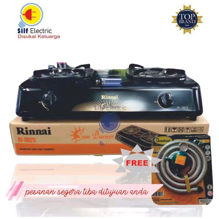 Rinnai RI 302S Kompor Gas 2 Tungku + Free Selang Regulator Quantum ...