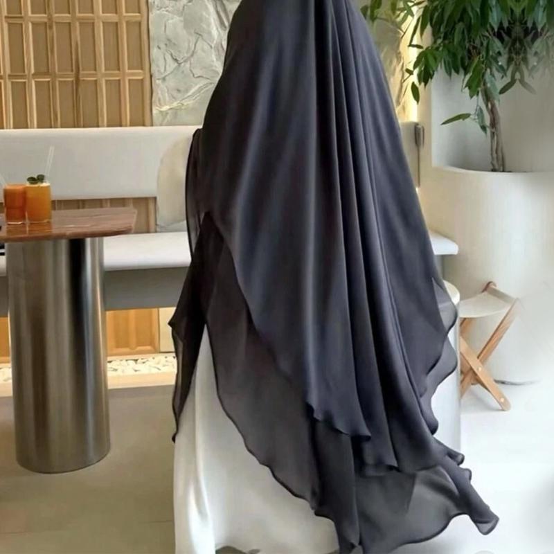 Serban sifon polos Ramadan, tudung labuh segera, selendang muslimah ...