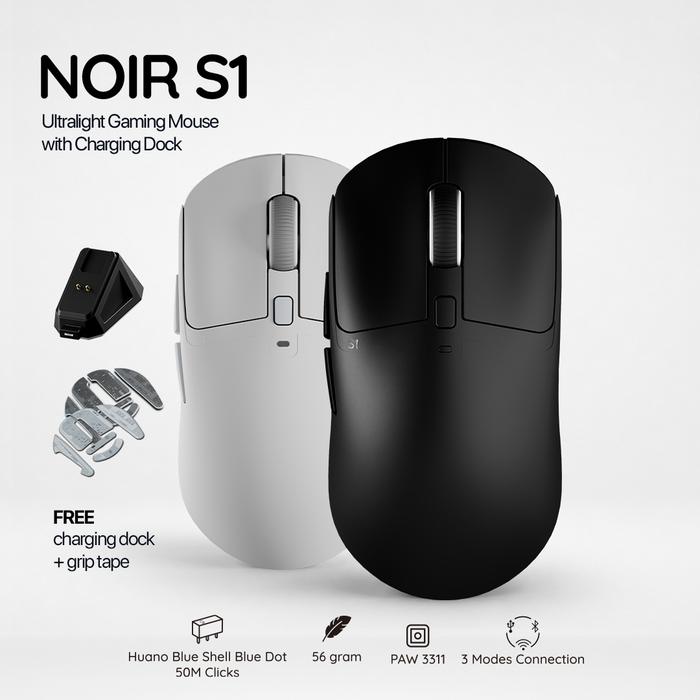 Promo Noir S1 Mouse- Symmetric Wireless Lightweight Gaming Mouse ...