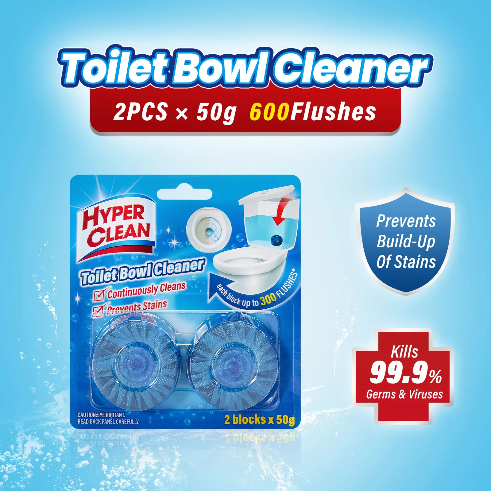 HYPER CLEAN 12 PCS Automatic Toilet Bowl Cleaner Tablet for Toilet Fast ...