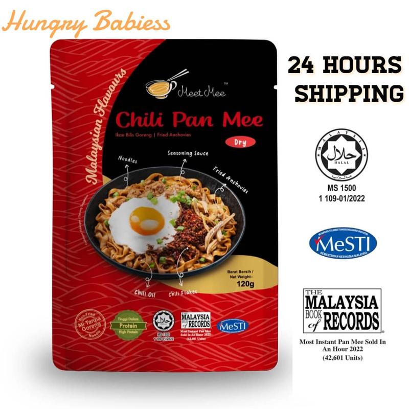 (HALAL)CILI PAN MEE & SUP PAN MEE VIRAL DENGAN IKAN BILIS GORENG(DRY ...
