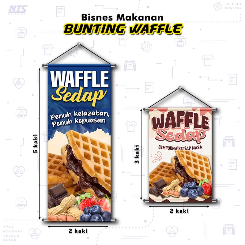 Bunting Waffle (READY DESIGN) - Tebal / Kalis Air / Lasak / Peniaga ...