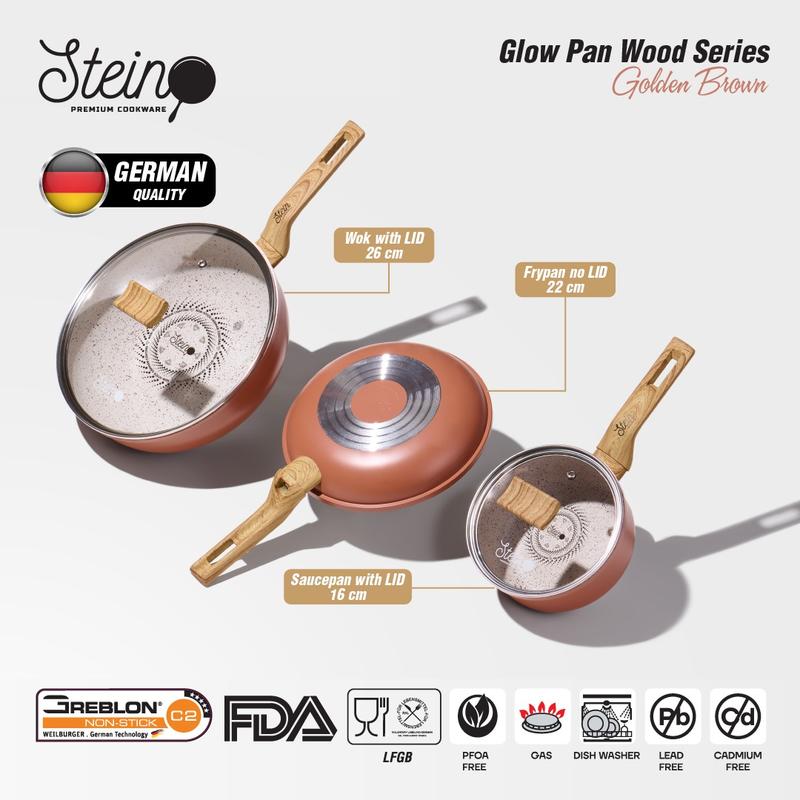 Steincookware Stein GLowpan Glow Pan Wok Frypan Saucepan 3in - Shop ...