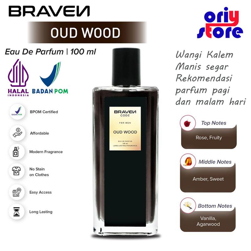 Braven CODE Oud Wood 100ml Edp Parfum Pria Tahan Lama Perfum - Shop ...
