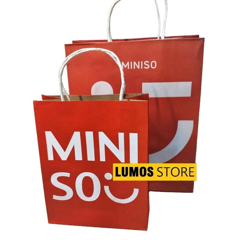 Paper bag kado Miniso Red storage bag Kantong Kertas Merah Hadiah ...