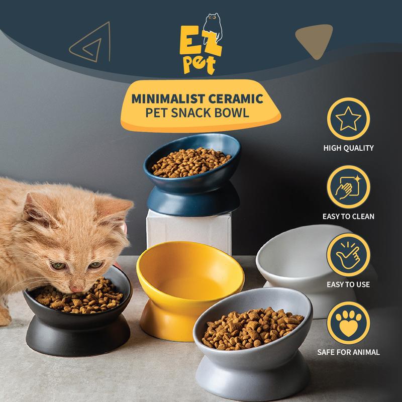 EZPET Minimalist Ceramic Pet Bowl Neck Cat Bowl Dog Bowl Pet - TikTok ...