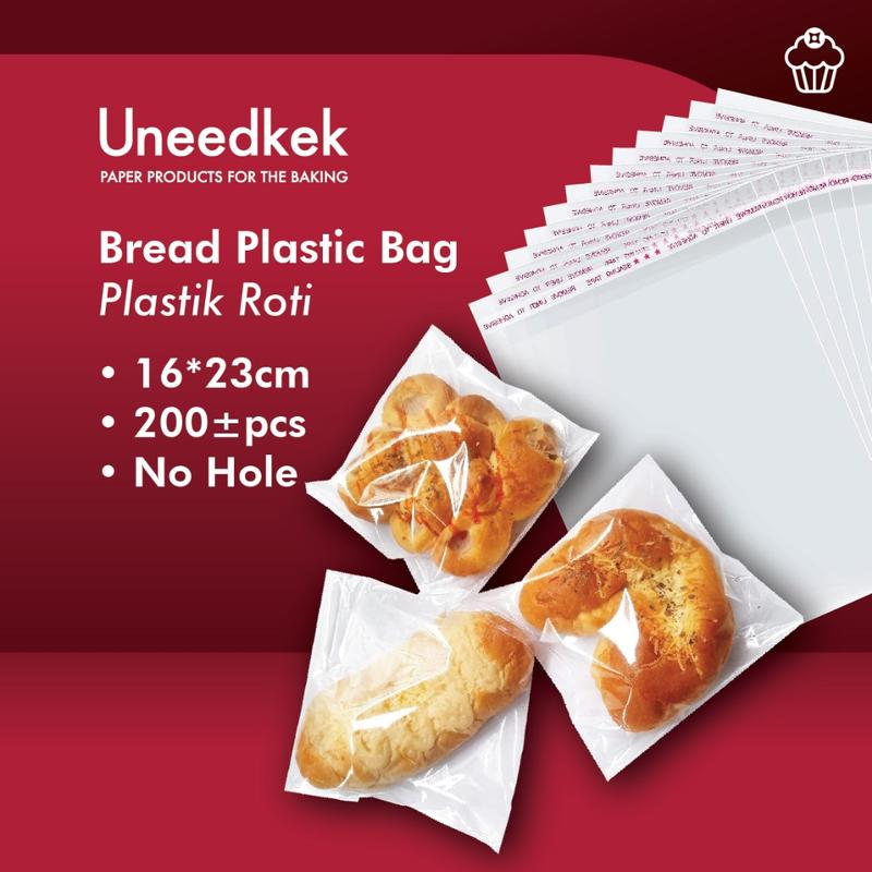 Uneedkek Plastik Roti OPP Self Adhesive Bakery Transparent Plastic ...