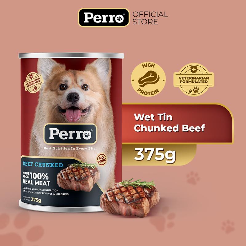 Perro Wet Dog Food Adult Chuncked Beef 375gr - Shop | Tokopedia