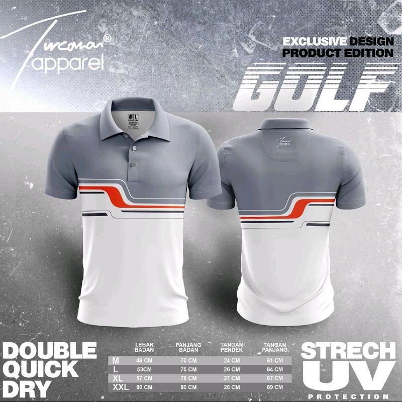 Jersey Sport Golf Sublim Full Printing Simple Design Bahan Dryfit ...