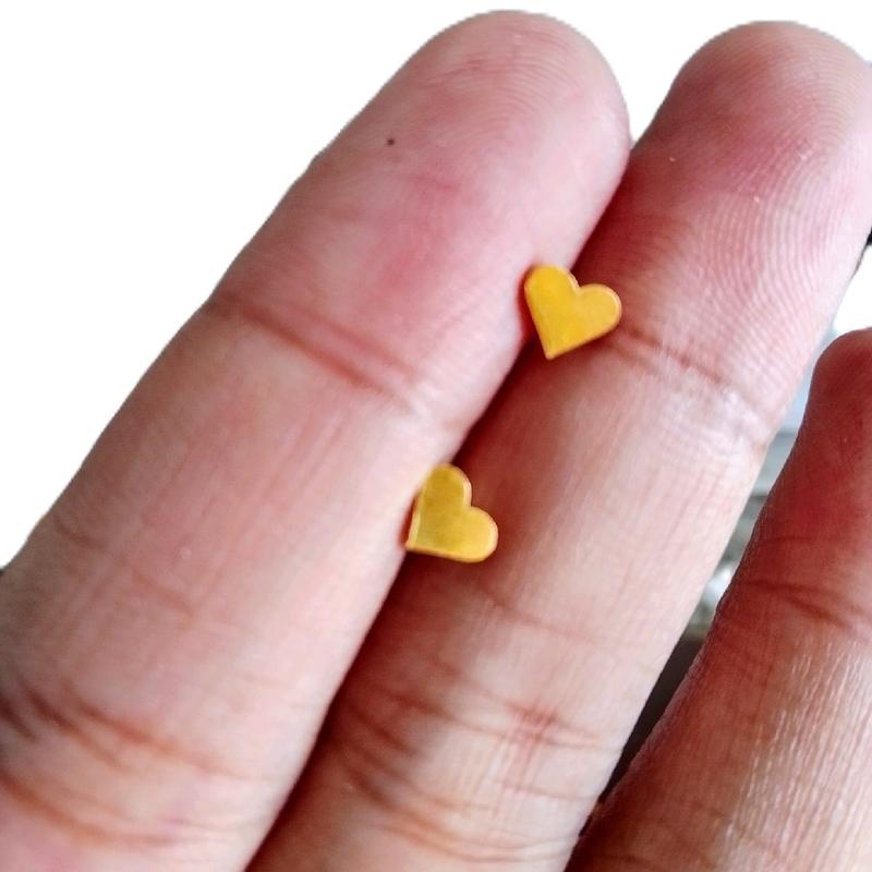 anting giwang tindik love kecil uk 3mm anti karat titanium Earrings ...