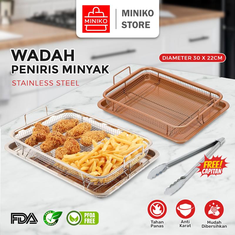 Peniris Minyak Goreng Stainlees Nampan Saringan/Peniris Gorengan - Shop ...