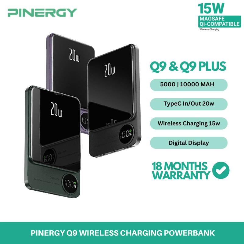 PINERGY Q9 PD20W 5000MAH / Q9Plus 10000MAH WIRELESS CHARGE POWER ...