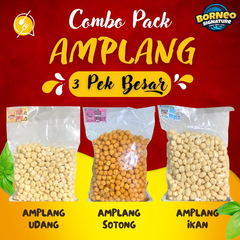 [COMBO 3 PACK] KEROPOK AMPLANG SABAH PERISA IKAN, UDANG, SOTONG - TikTok Shop Malaysia