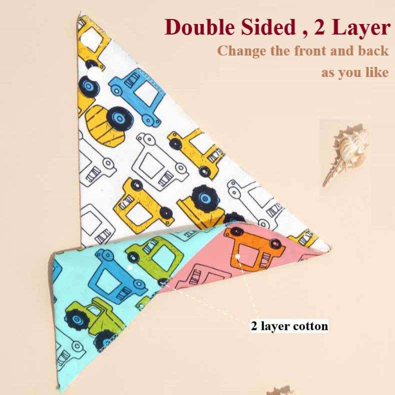 Baby bibs Triangle Baby Bib Double Layers & Adjustable Lapik - TikTok ...