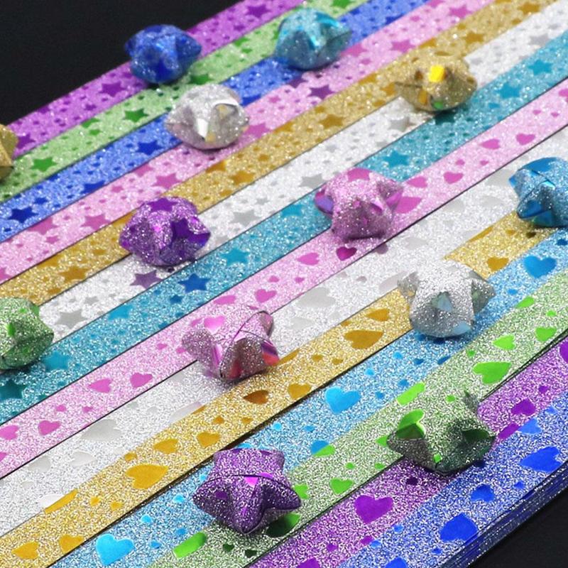 Glitter Star Origami Lucky Star Origami DIY Macaroon Candy Colors ...