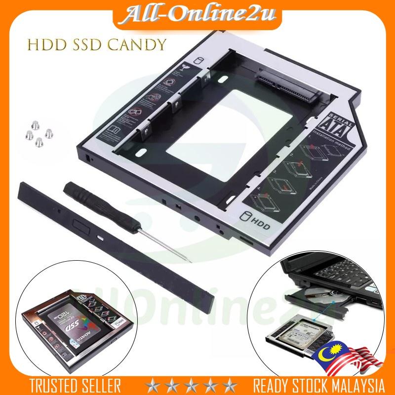 Second Hdd Candy SATA notebook optical drive HDD Caddy 9.5mm/12.7mm ...