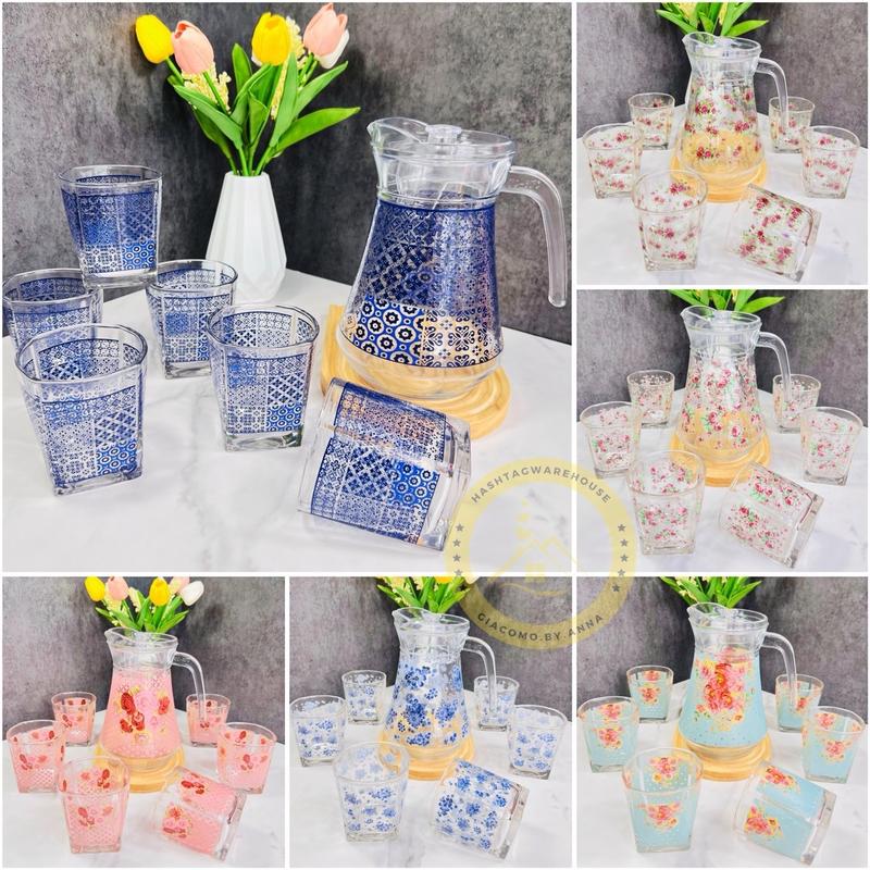 VINTAGE BLUE & ALL DESIGN | 7pcs Water Set Drink Set Giacomo - TikTok ...
