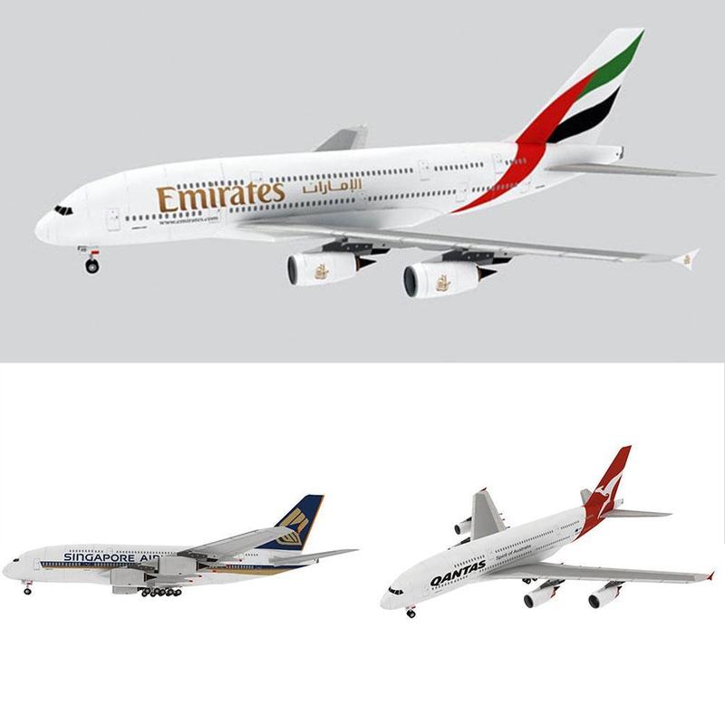 DIY 1:300 Airbus A380 Aircraft Airplane Paper Model Kids Handwork ...