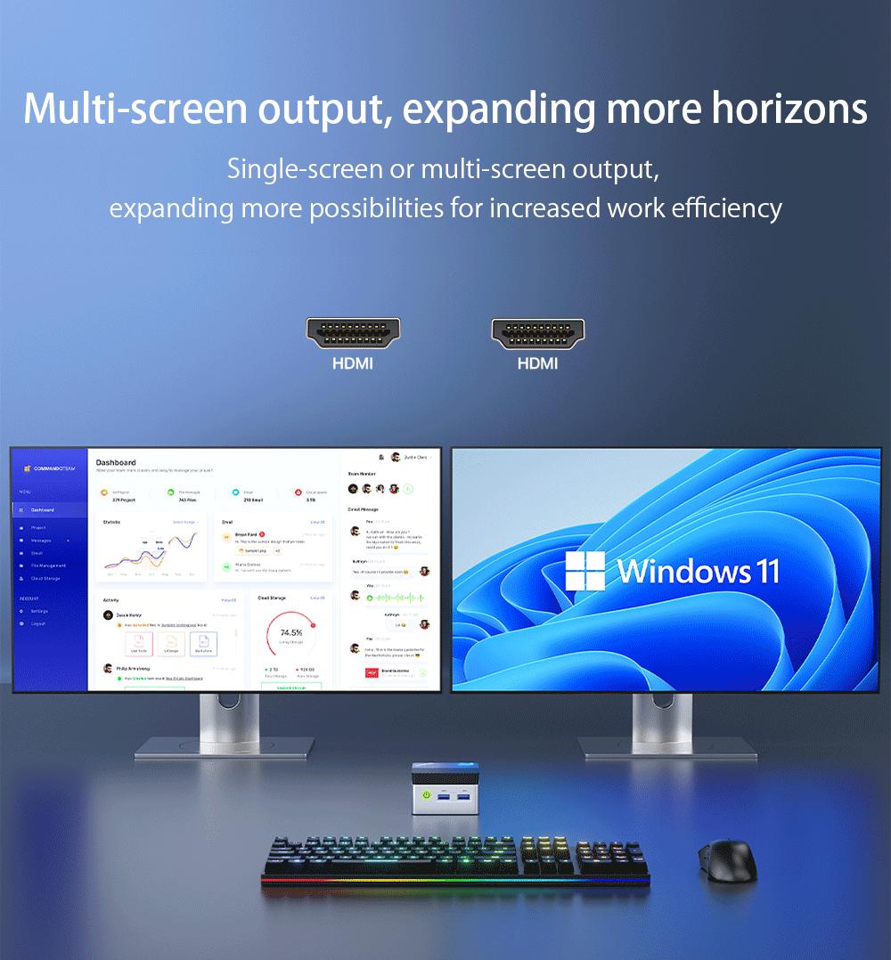 มินิพีซี, gmk G5 NUCBOX, ระบบ Intel N97, หน้าต่าง 11 Pro, DDR5 4800MHz ...
