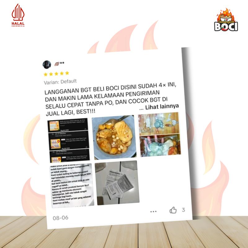 READY LANGSUNG KIRIM Paket Pedas CHILI OIL 7 Baso Aci Ayam Suwir Chili ...