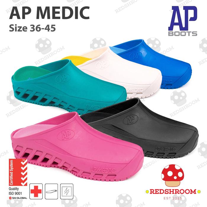 Jual Sepatu Medis AP MEDIC AP BOOTS Hijau Biru Putih Hitam Pink Perawat ...