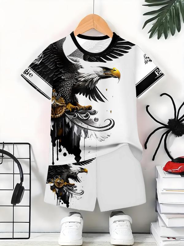 Set Seluar Pendek Lengan Pendek Lelaki, Set Baju-T Kanak-kanak ...