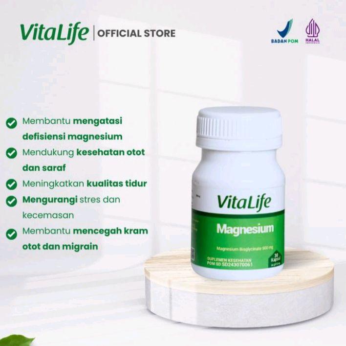 Vitalife Magnesium Bisglycinate 500 mg 30 Kapsul - Shop | Tokopedia