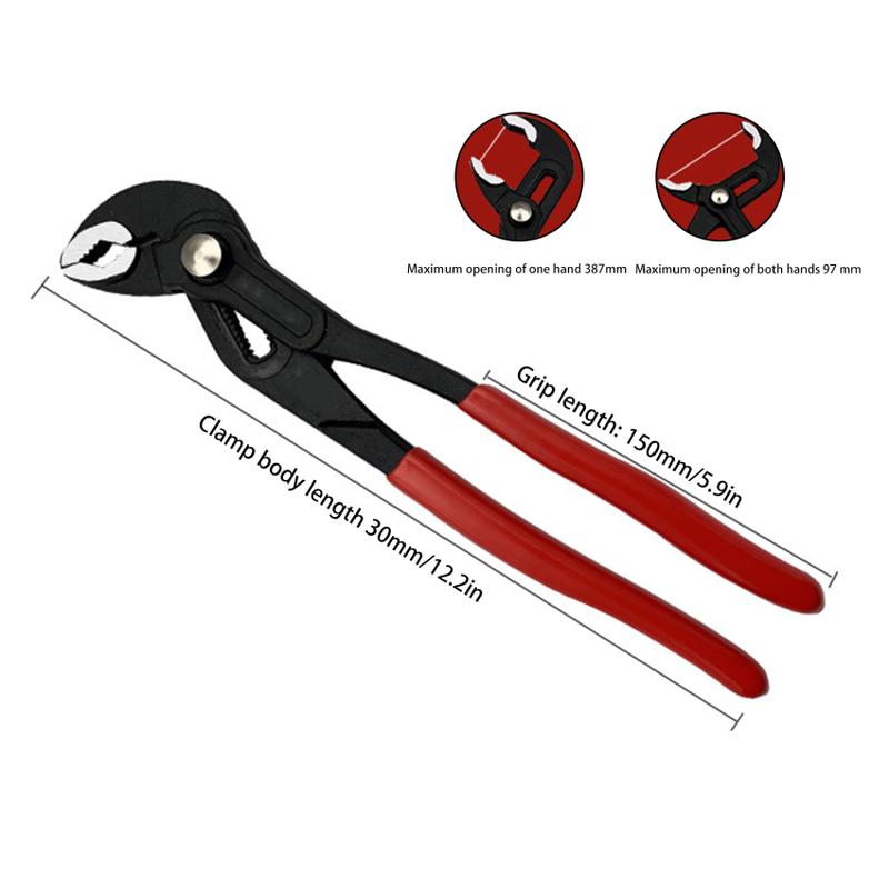 12-inch water pump pliers water pipe pliers press push-pull ratchet ...