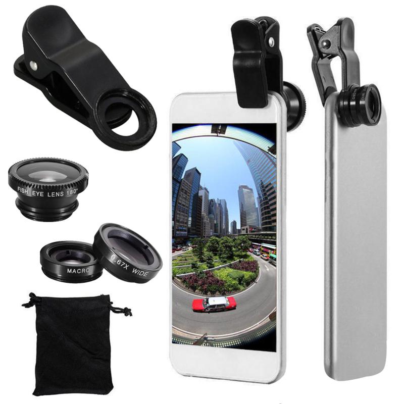 3in1 Fisheye Wide Angle Micro Camera Lens 3IN1 Zoom Fish Eye - TikTok ...